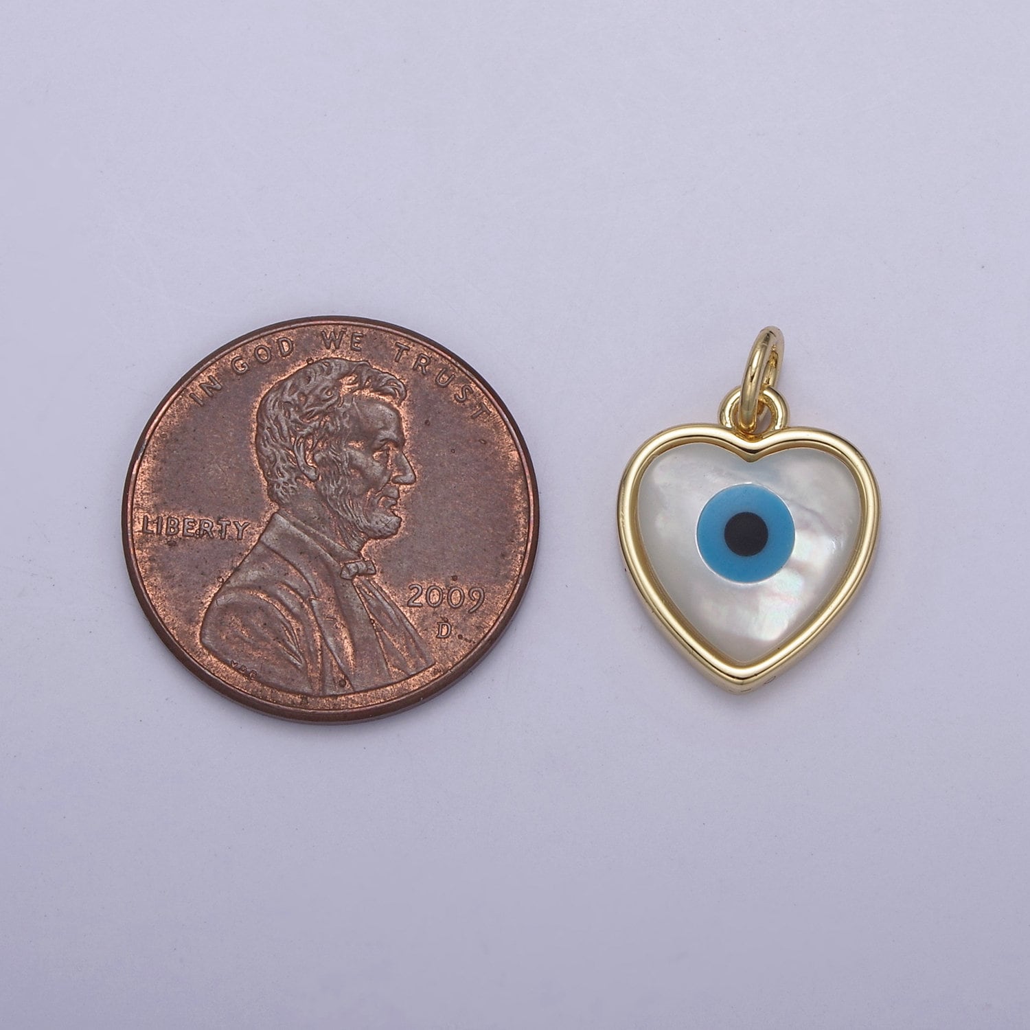 Dainty Evil Eye Charm 24K Gold Filled Shell Pearl Evil Eye - Etsy