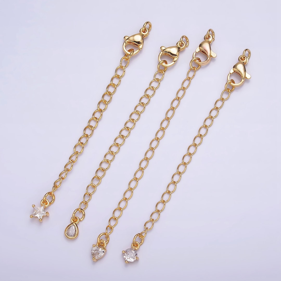 Extender 24k Gold Filled Chain With Lobster Clasp for DIY Bracelet ...