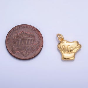 Mini Chef Hat Charm for Charm Bracelet Necklace Earring Component ...