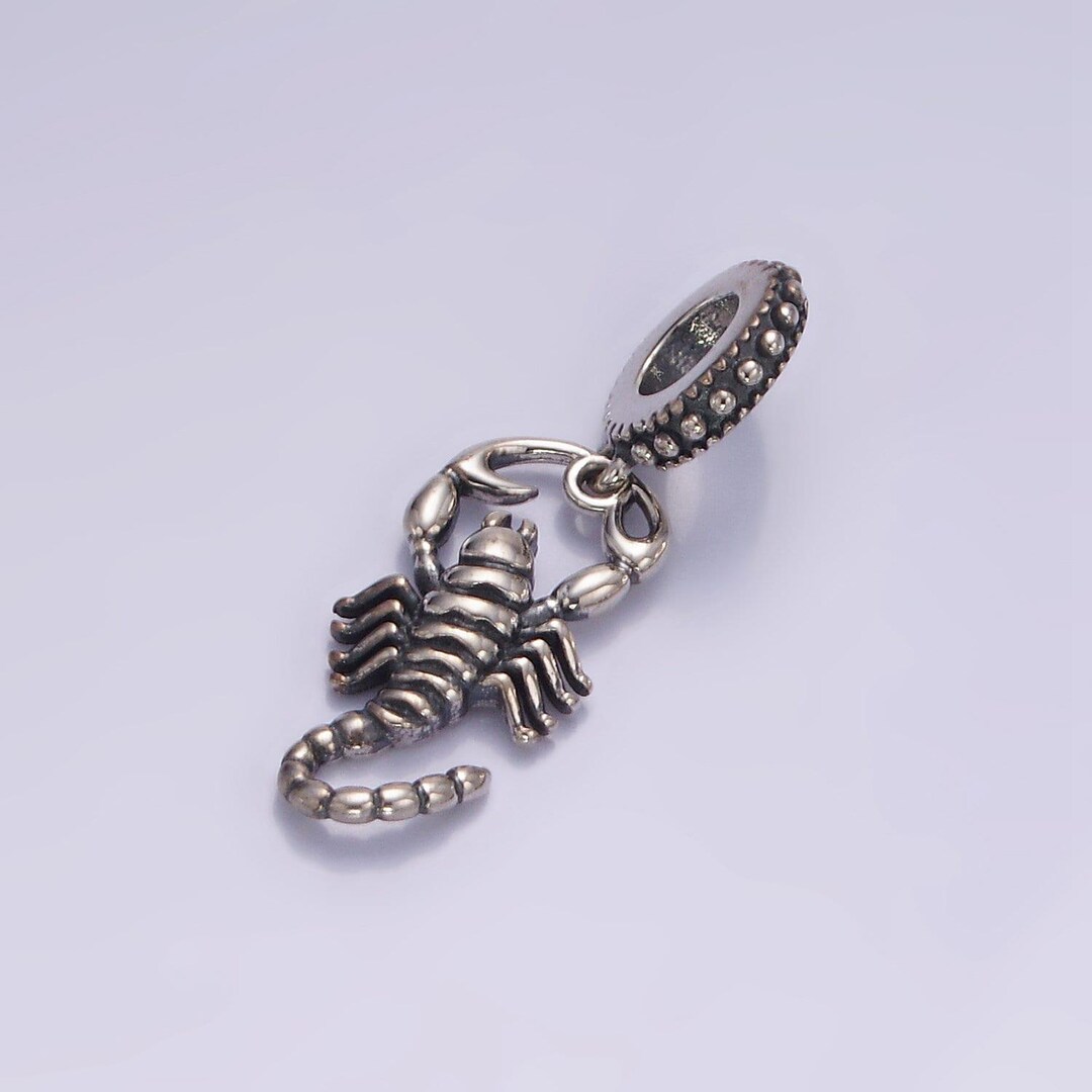 925 Sterling Silver Scorpion Scorpio Zodiac Charm Animal Pendant Sl-479 ...