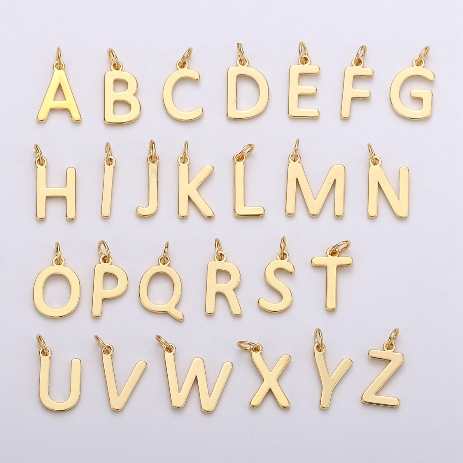 14k Gold Filled Personalized Initial Charm Initial Pendant - Etsy