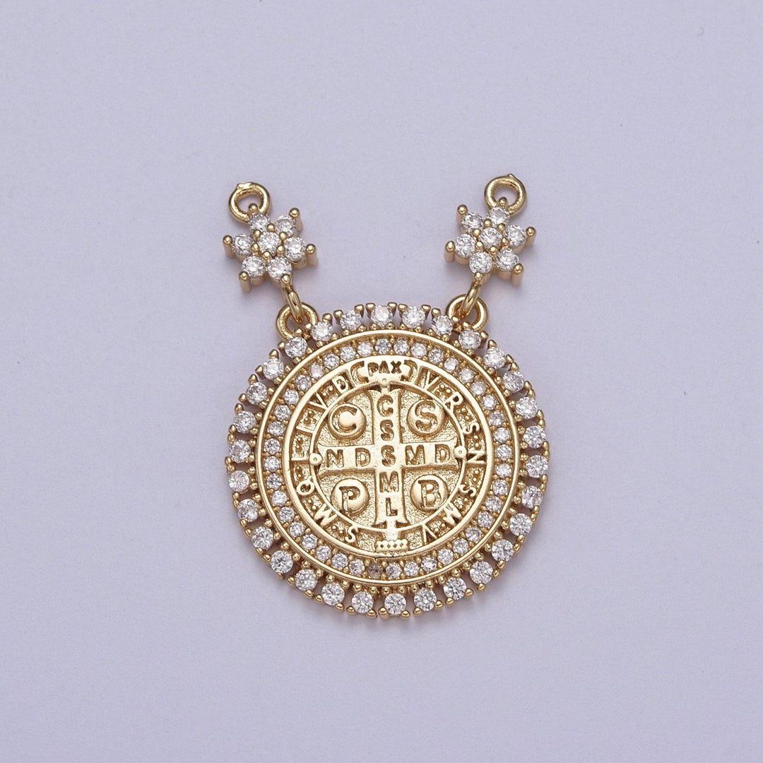 Cubic Gold Saint Benedict Cross Ndmsd Cspb Nursia Coin Medallion ...