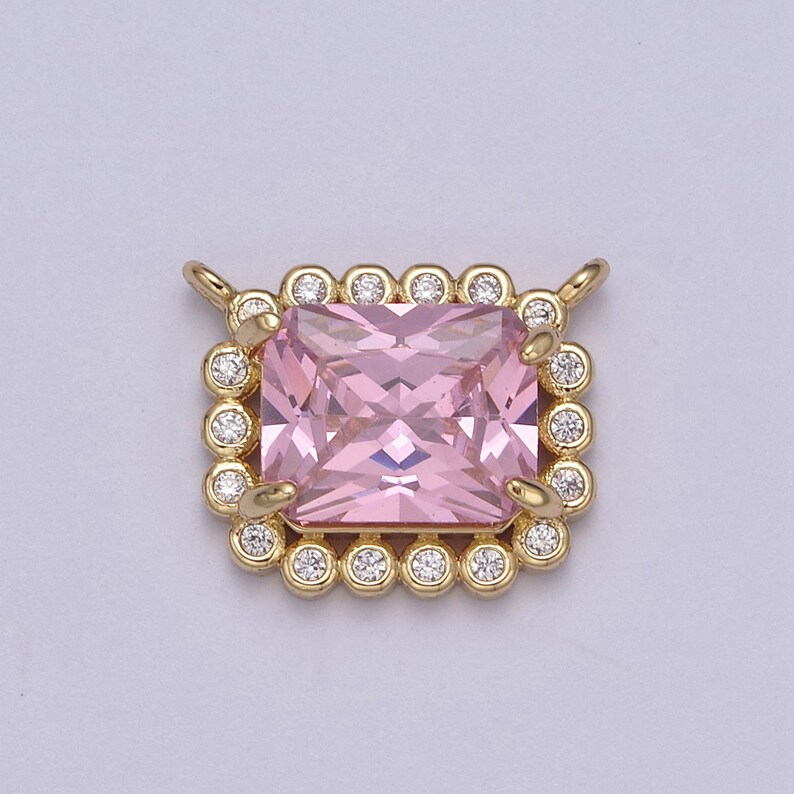CZ Square Link Connector 14k Gold Filled CZ Link Connectors - Etsy