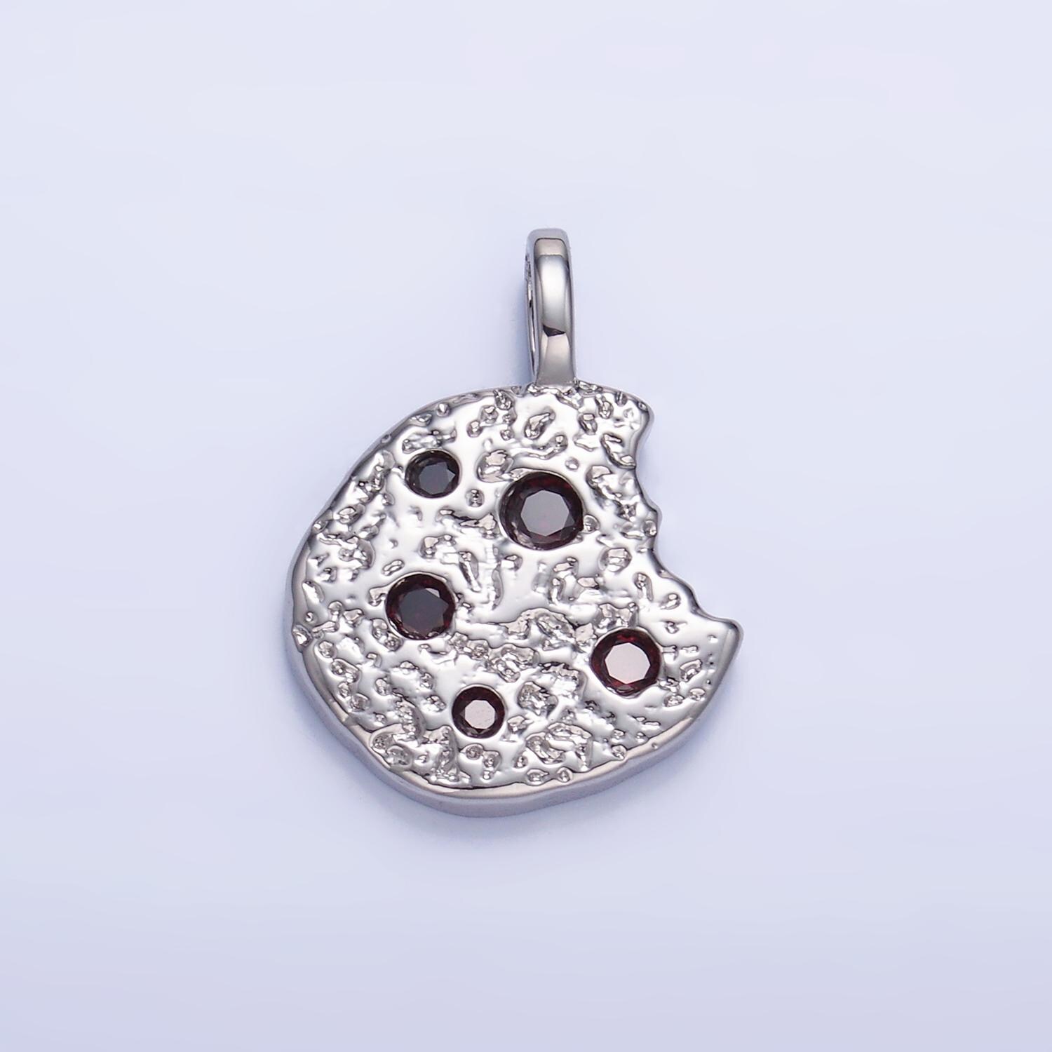 Gold Chocolate Chip Cookie Charm With CZ Snack Pendant Foodie Food ...