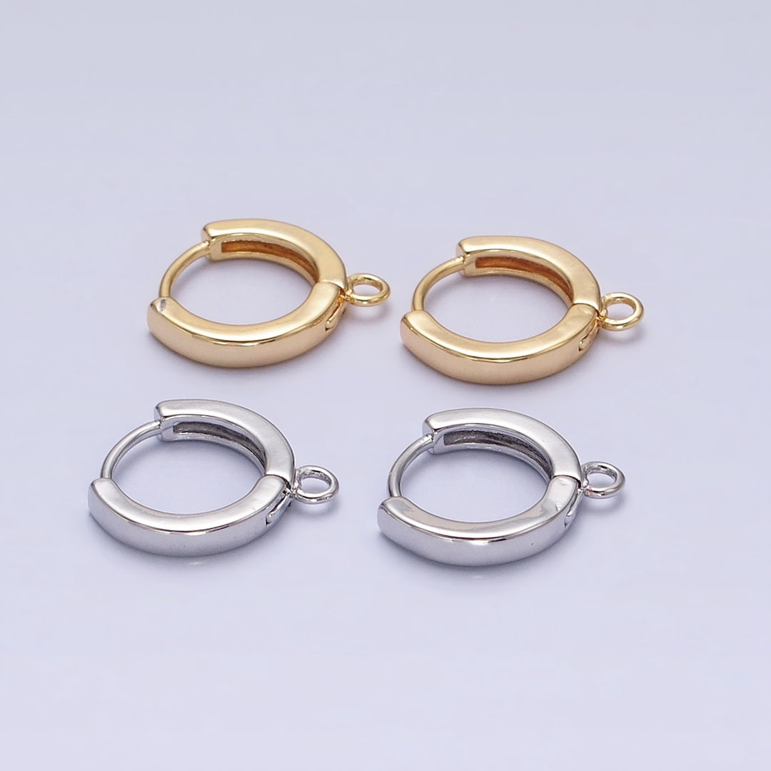 12mm Earring Hoops Lever Back One Touch W/ Open Link Lever Hoop Earring ...