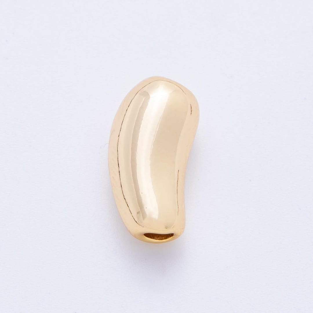 18K Gold Filled Shot Bean Tube Bead Spacer Spacing Beads for Bracelet ...