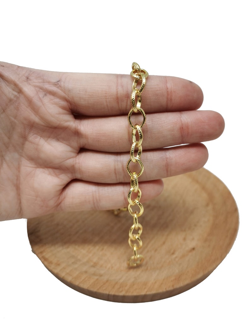 Gold Rolo Cable Chain by Yard Rolo Cable Chain by Foot - Etsy