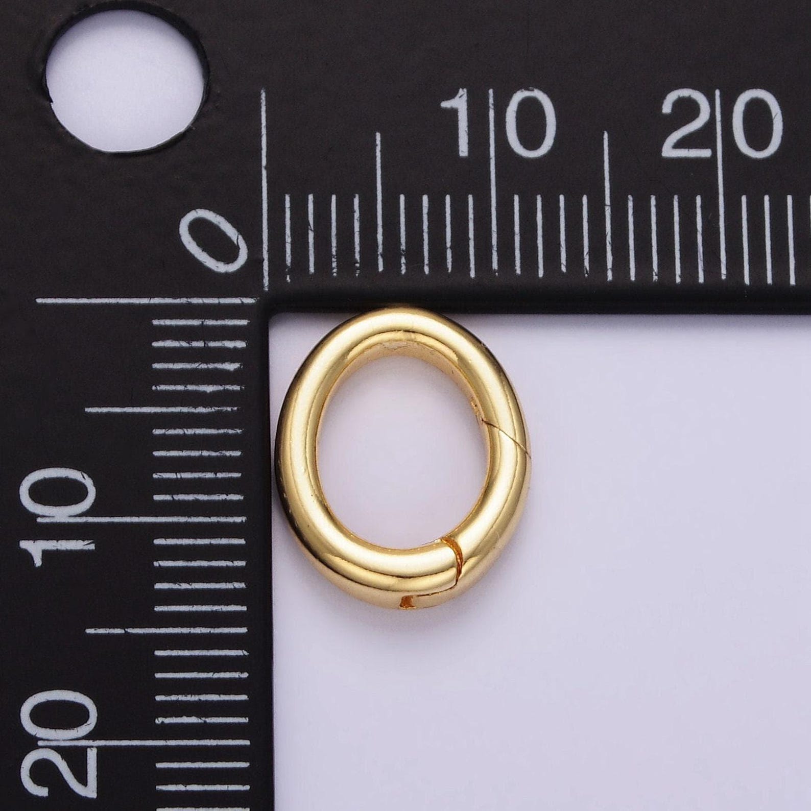 Mini Gold Filled Rings Spring Oval Spring Gate Ring Clasp for Jewelry ...