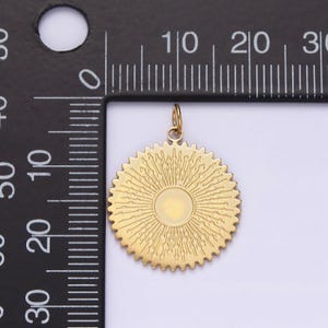 Pvd Gold Stainless Steel Celestial Sun Electric Lined Minimalist Round ...
