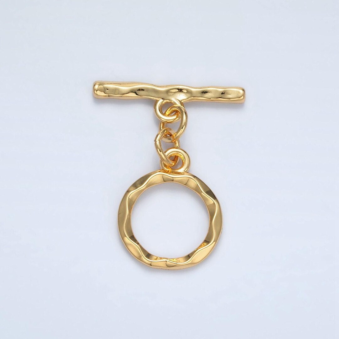Gold Filled Hammered Style Toggle Clasp Supply | Z-845 - Etsy