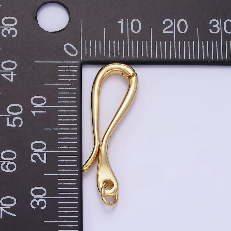 14k Gold Filled Hinged Push Clasp Charm Bail for Necklace Bail Enhancer ...