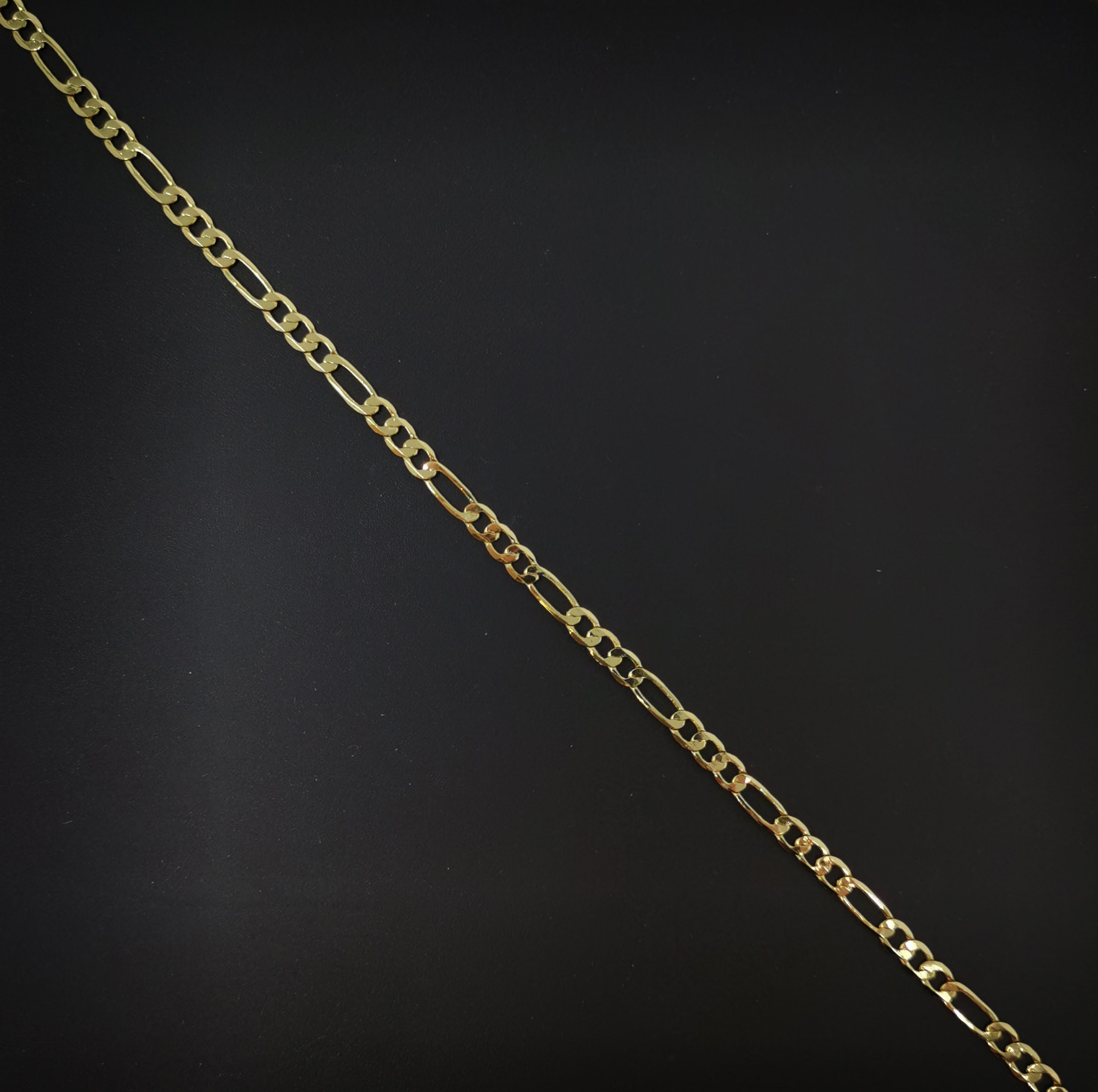 24K Gold Figaro Chain by Yard Cable Figaro Chain by - Etsy