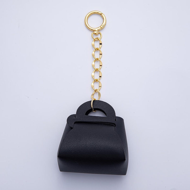 18k Gold Filled Faux Leather Black, Brown, Olive and Blue Mini Purse ...