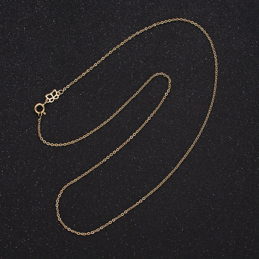 14K Gold Filled 1.3mm Dainty Cable Chain 18 Inch for Minimalist Jewelry ...