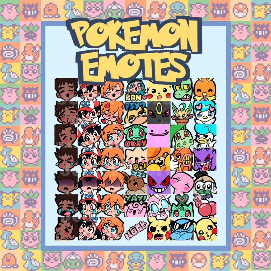 53 Pokemon Emotes 112x112 for Twitch and Other Platforms - Etsy