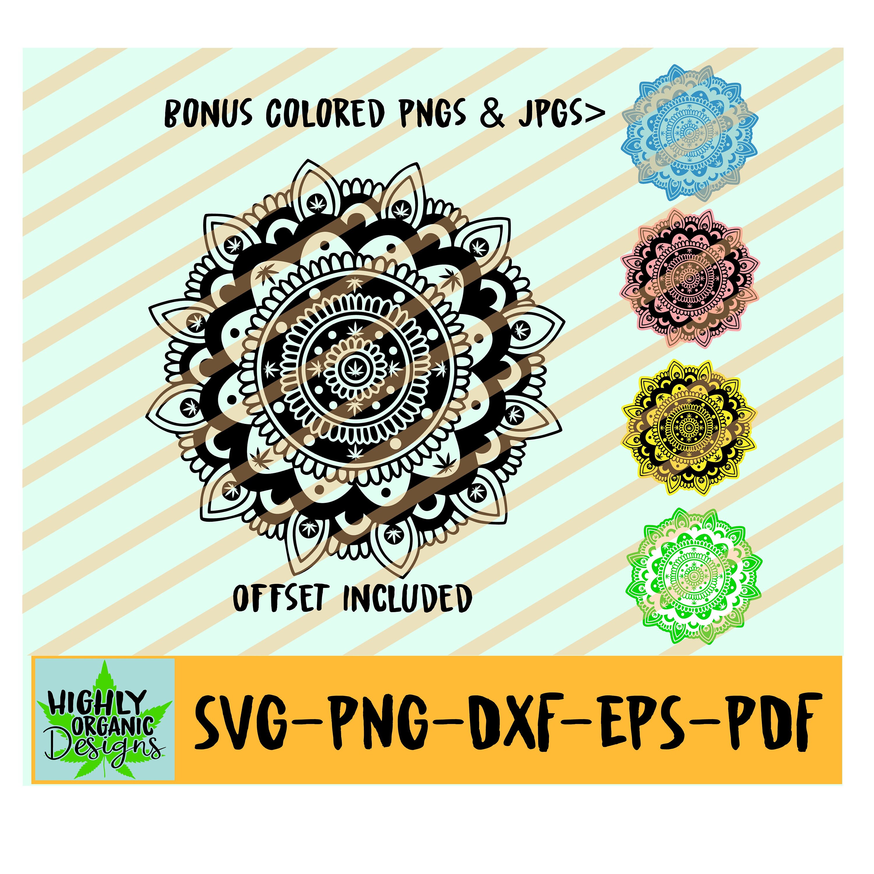 Leaf Mandala Cannabis Leaf Mandala Weed Leaf Mandala | Etsy