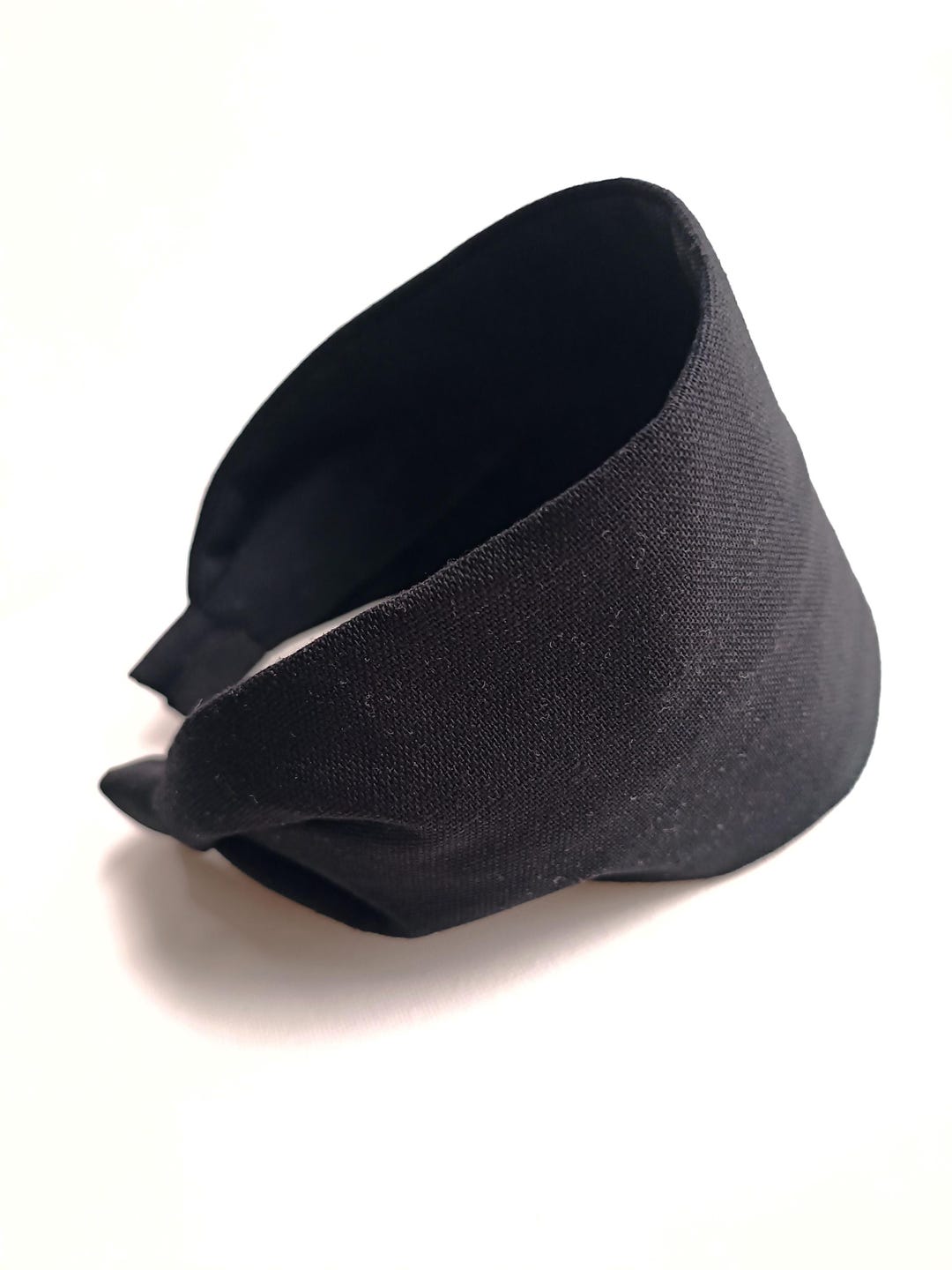 Womens Headbands Black Cotton Extra Wide Hairband Solid Comfy Headband ...