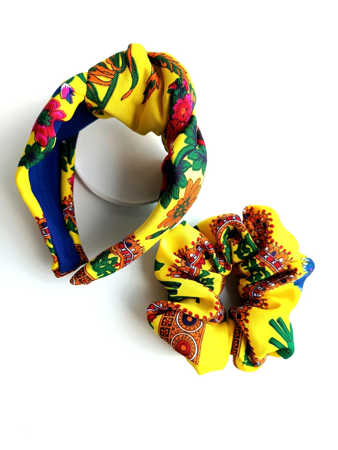 Cottagecore Headband Folk Floral Pattern Hair Band Bridal Headband ...