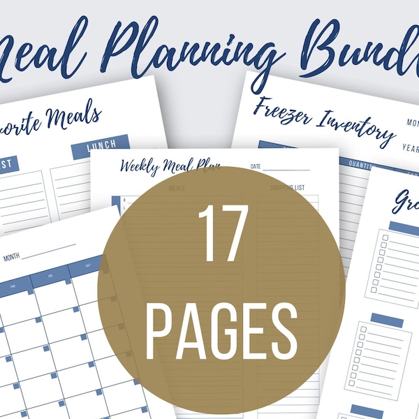 Weekly Meal Prep Planner Meal Prep Checklist Cheat Sheet Printable Planner Meal Prep Template ...