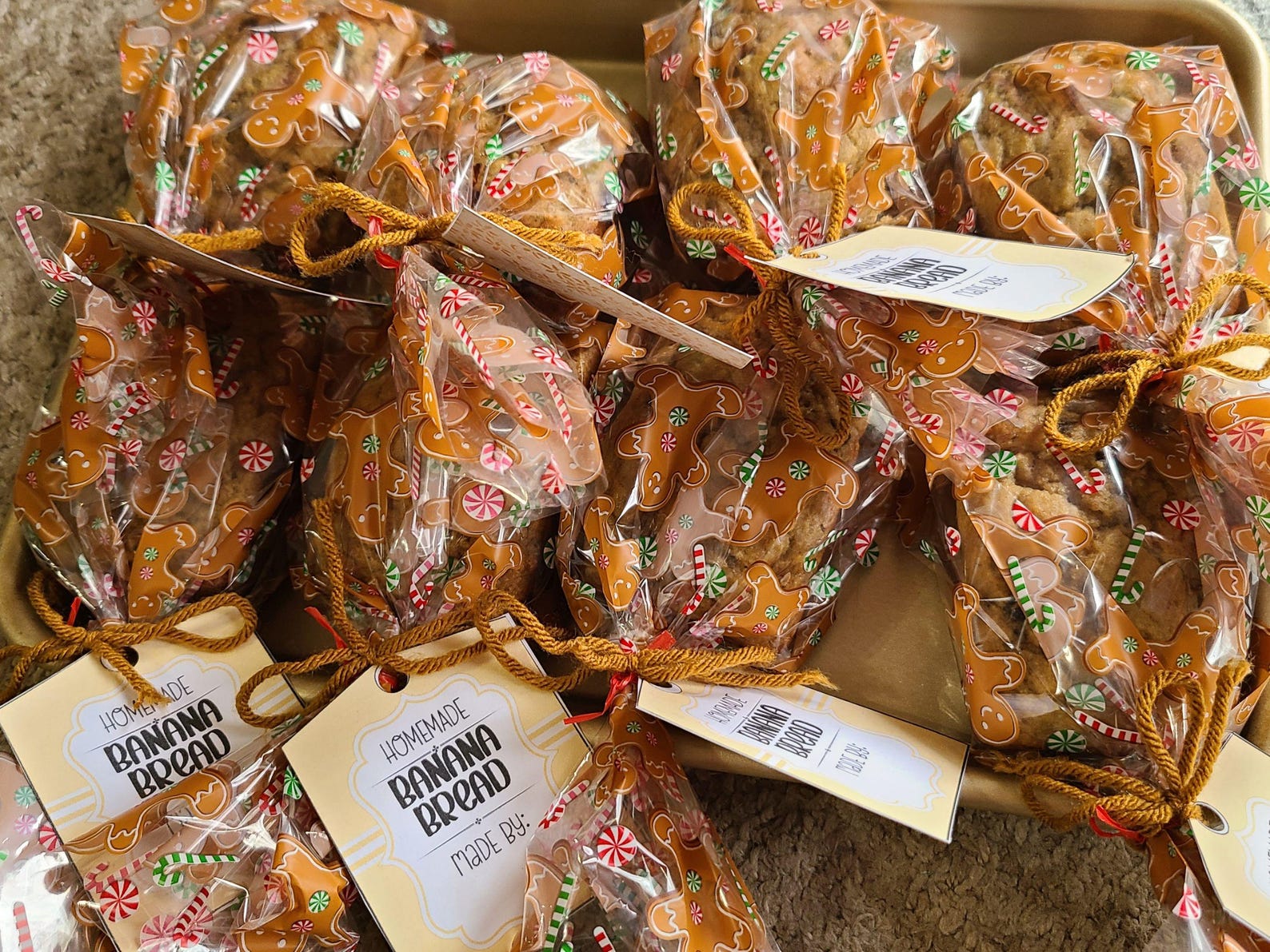 Banana Bread Gift Tags; Printable Gift Tags for Treat Bags; Banana ...