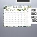 2025 Botanical Calendar Printable; Watercolor Plants Calendar PDF ...