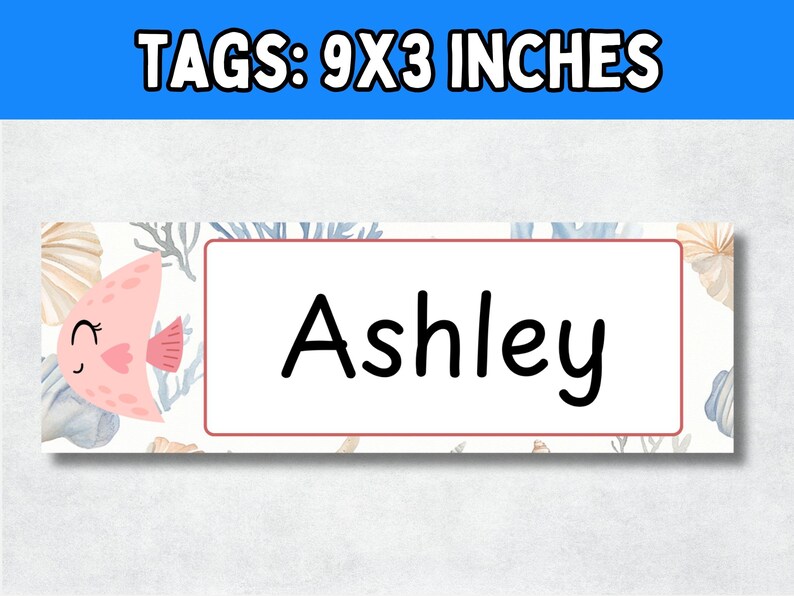 Editable Student Desk Name Tags; Ocean Theme Name Labels; Classroom ...