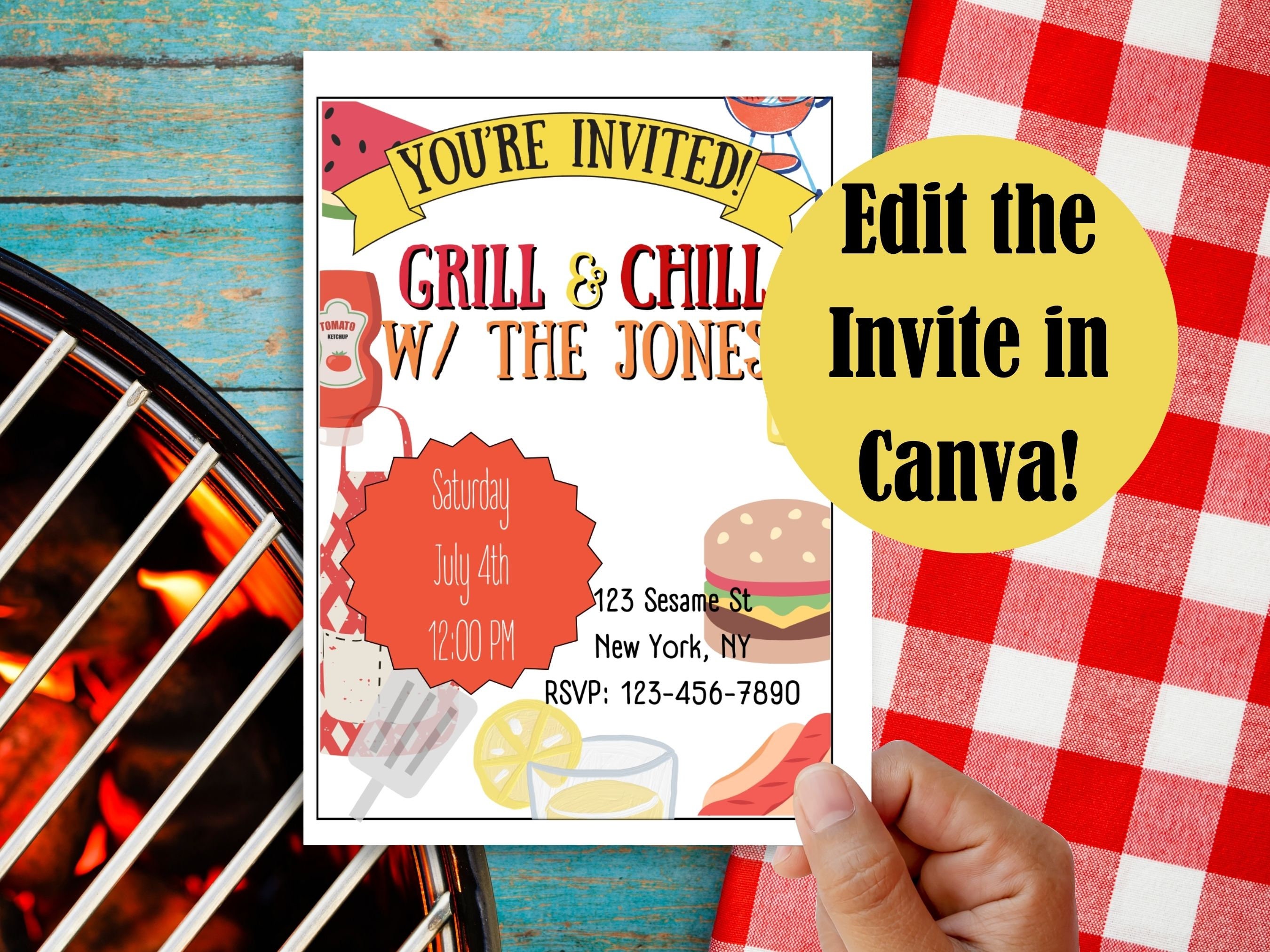 Ultimate BBQ Bundle; Editable BBQ Invite; Printable BBQ Potluck Sign up ...
