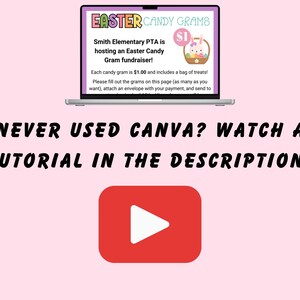 Editable Easter Candy Grams; PTO PTA School Spring Fundraiser; Candy ...