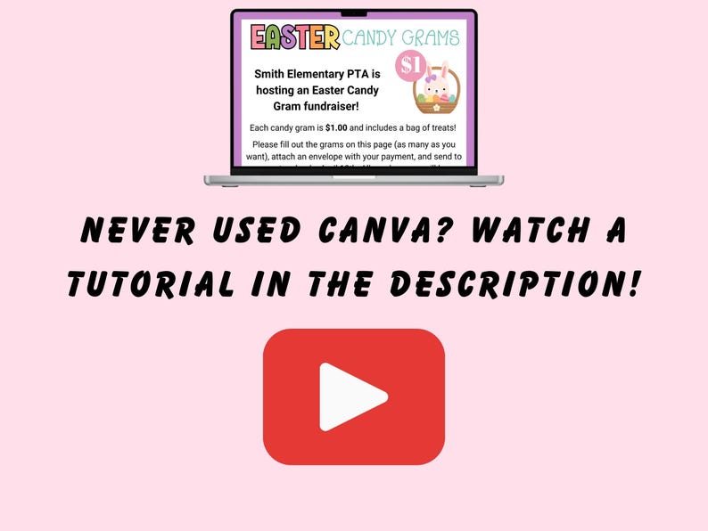 Editable Easter Candy Grams; PTO PTA School Spring Fundraiser; Candy ...