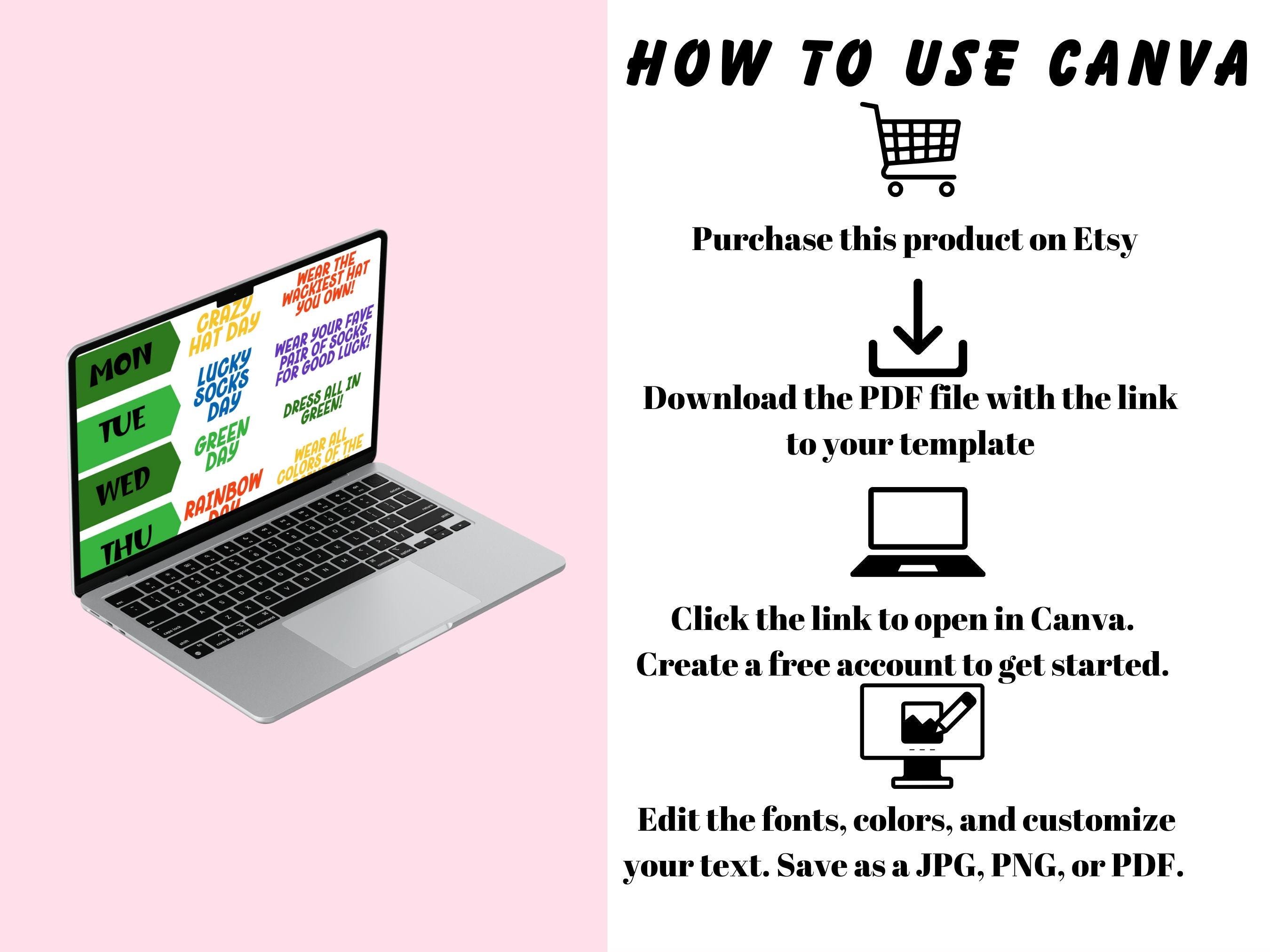 Editable St Patrick's Day Spirit Week Flyer; for Elementary School PTO ...