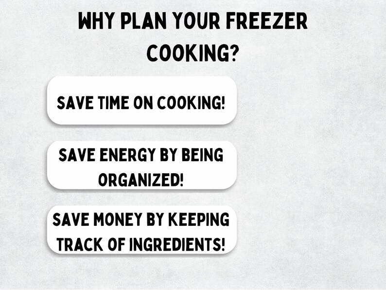 Freezer Meal Planner PDF; Inventory Sheet and Cooking Day Templates ...