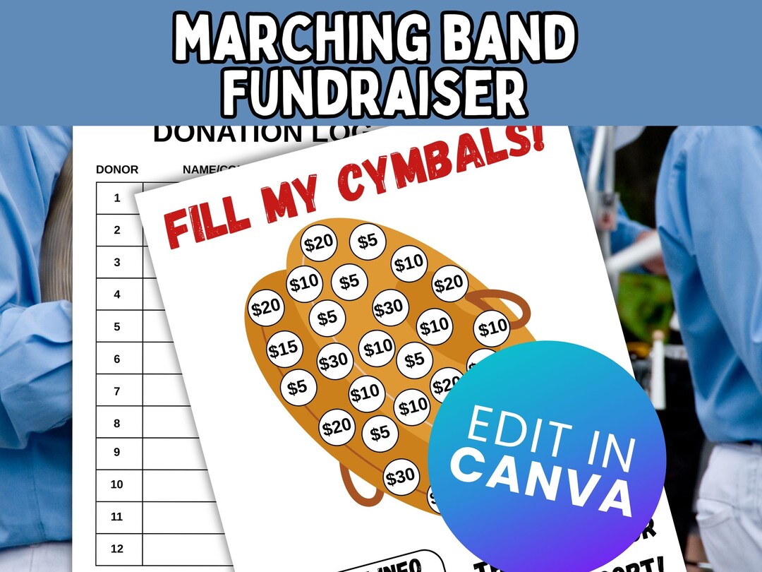 Editable Marching Band Fundraiser; Fill My Cymbals Fundraiser Form ...