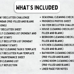 ADHD Declutter Checklist Workbook; Printable Cleaning Planner ...