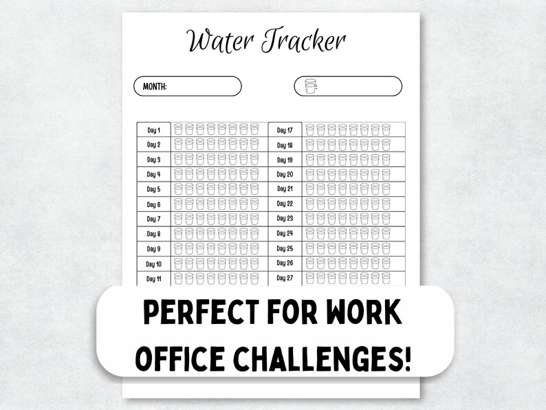 Water Tracker PDF; Water Challenge Tracker; Printable Office Challenge ...