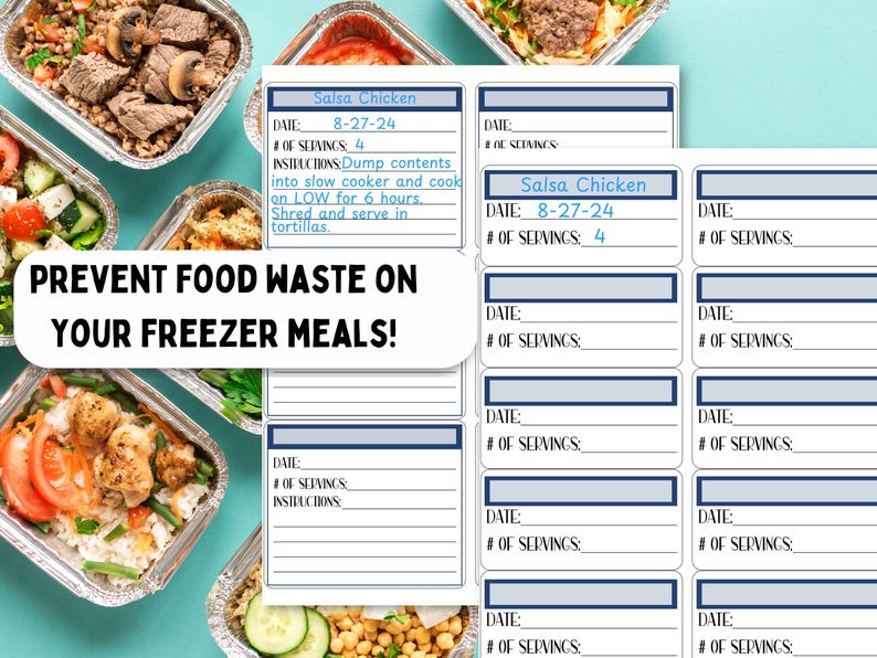 Freezer Bag Labels Printable Labels for New Moms, Freezer Meal Parties ...