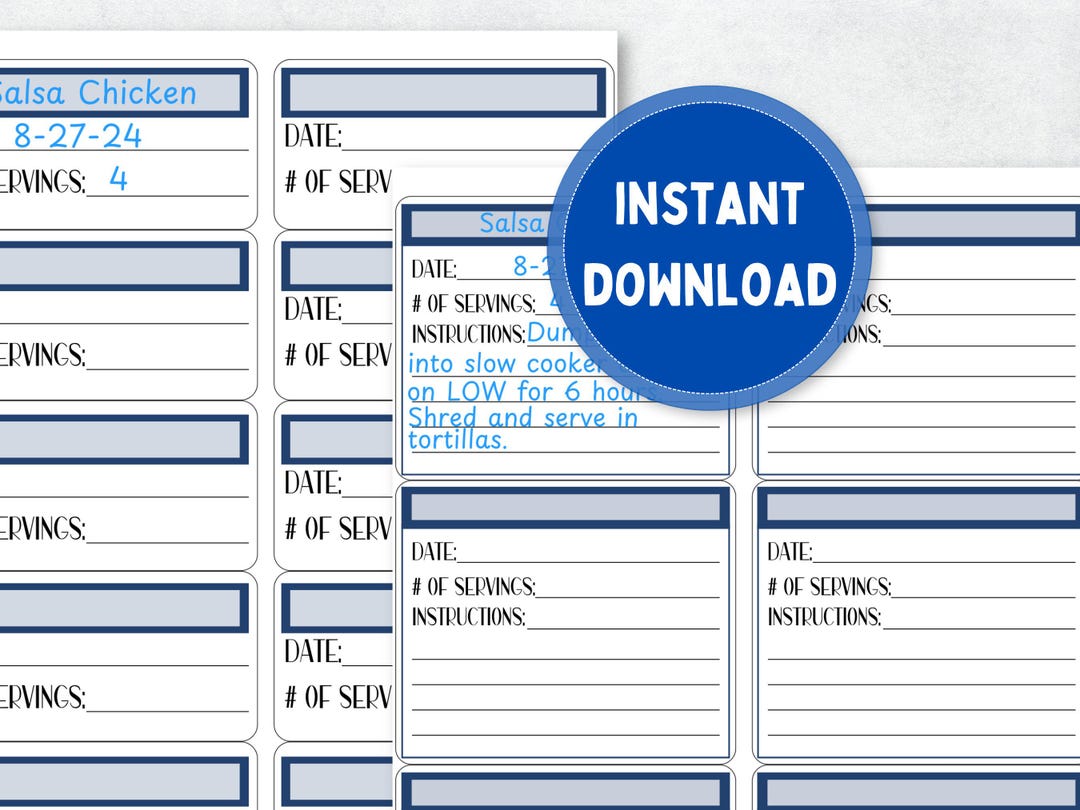 Freezer Bag Labels; Fillable & Printable Labels for New Moms, Freezer ...