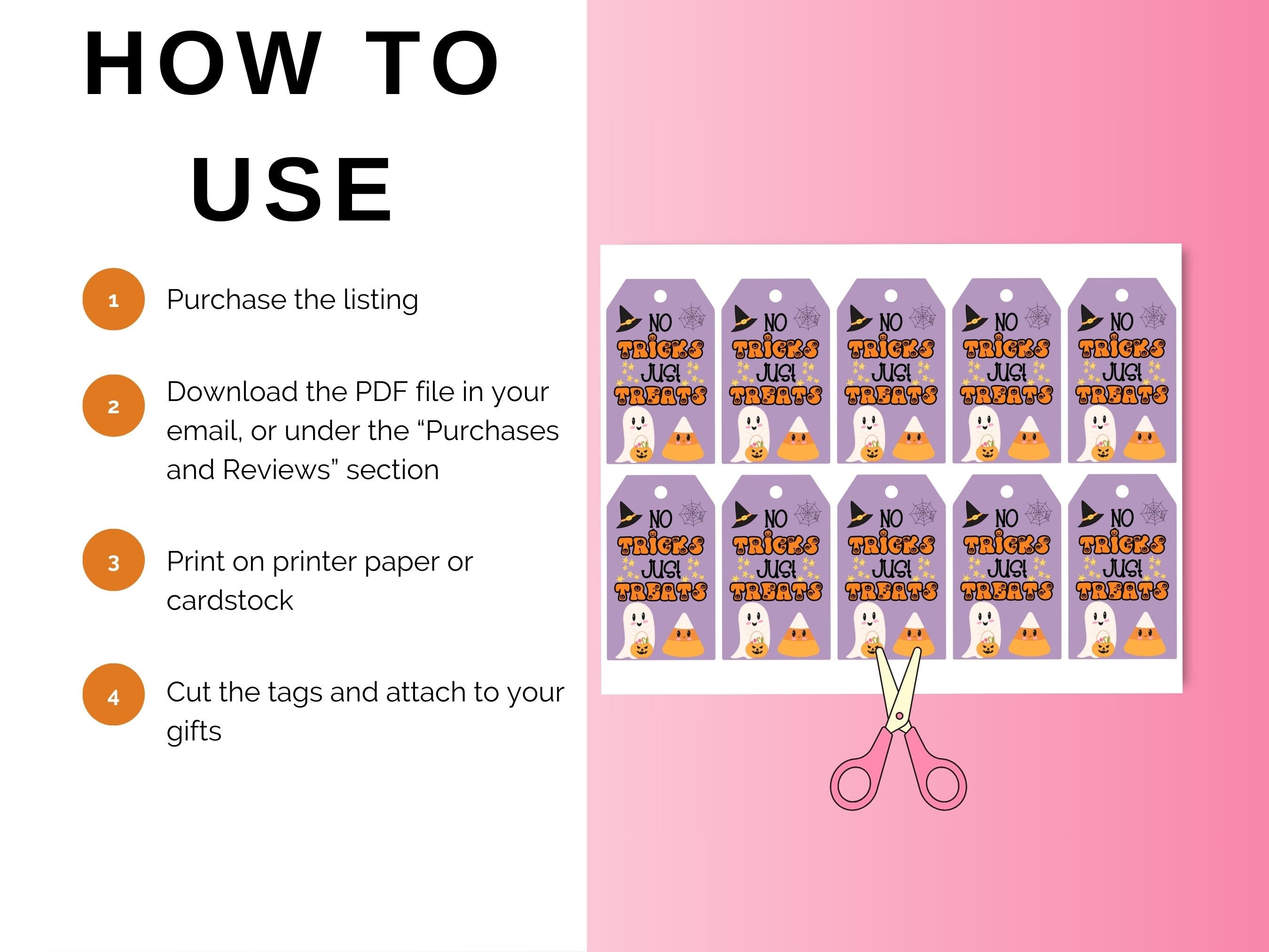 Halloween Gift Tags Printable; Halloween Tags for School Treat Bags ...