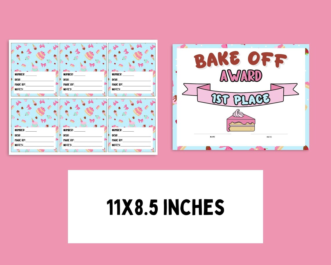 Bake off Contest Kit PDF; Printable Baking Competition Voting Cards ...