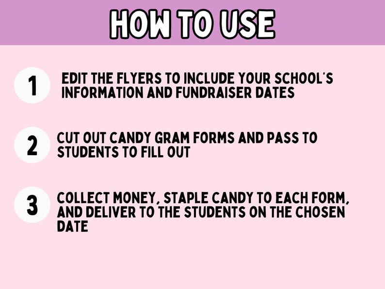 Editable Easter Candy Grams; PTO PTA School Spring Fundraiser; Candy ...