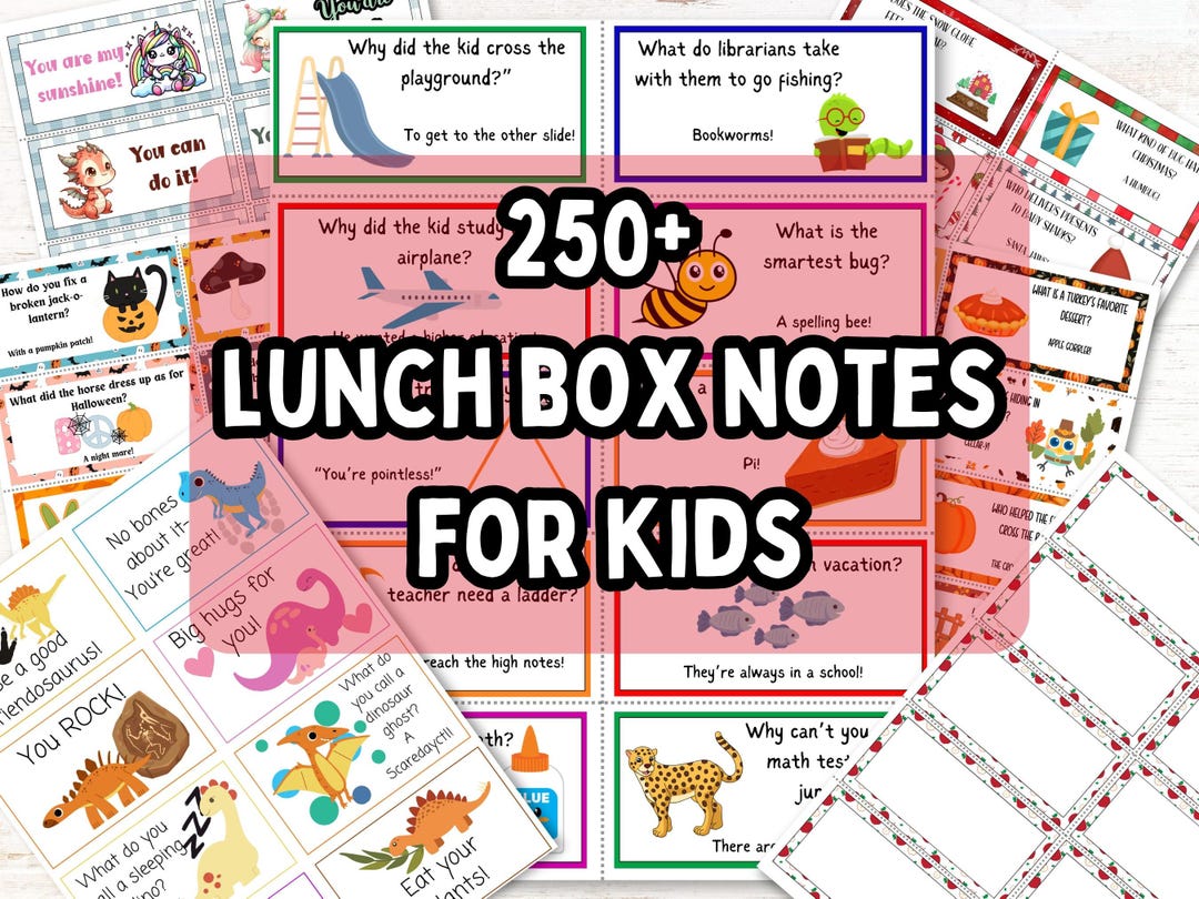 Lunch Box Jokes for Kids PDF; 250+ Lunchbox Notes; Christmas ...