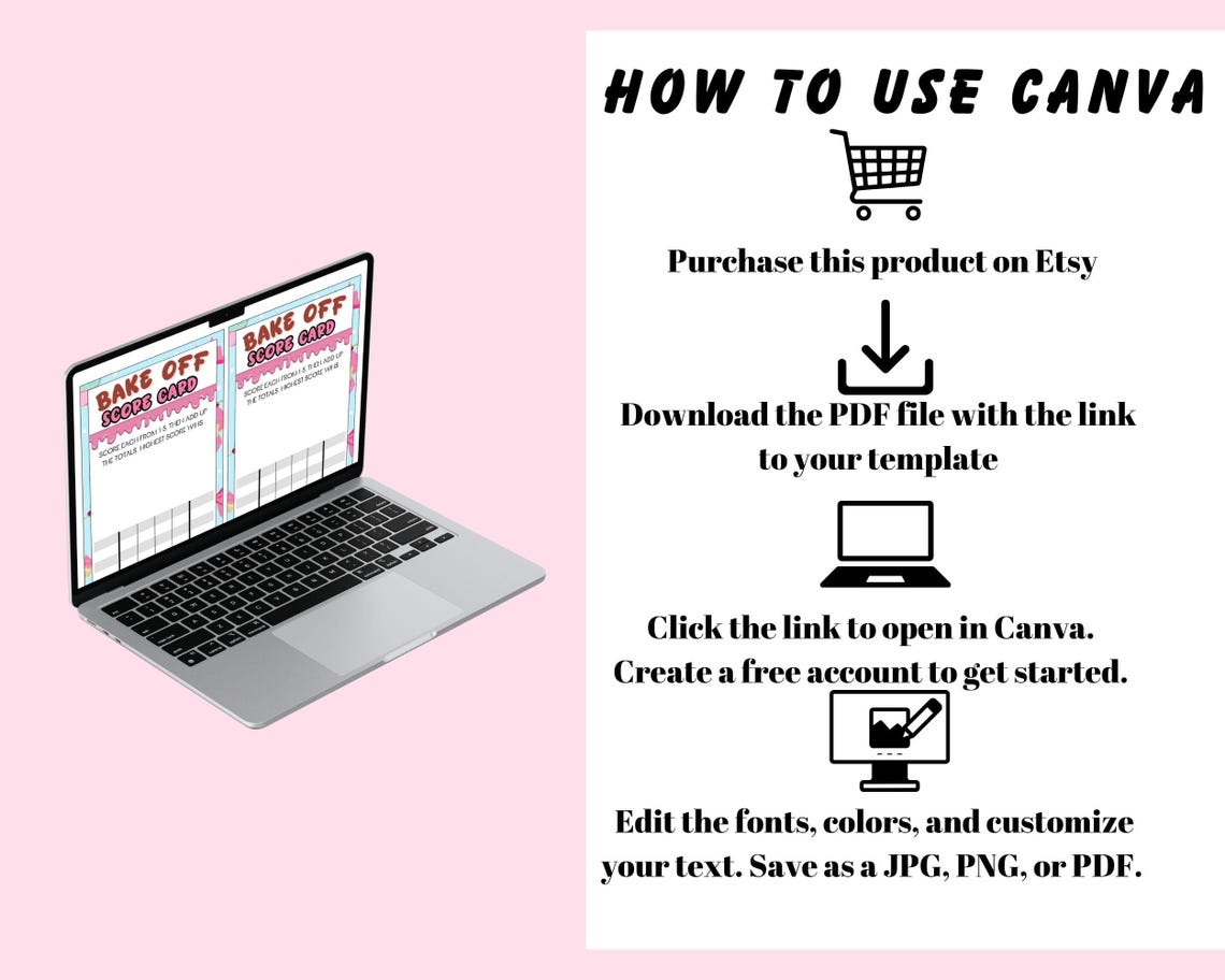 Editable Bake off Score Cards; Printable Baking Competition Voting ...