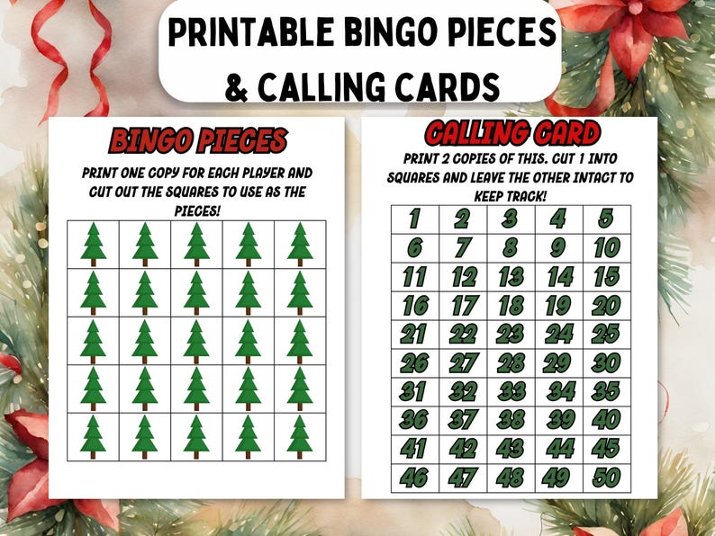 Christmas Number Bingo; Printable Christmas Bingo; 30 Christmas Bingo ...