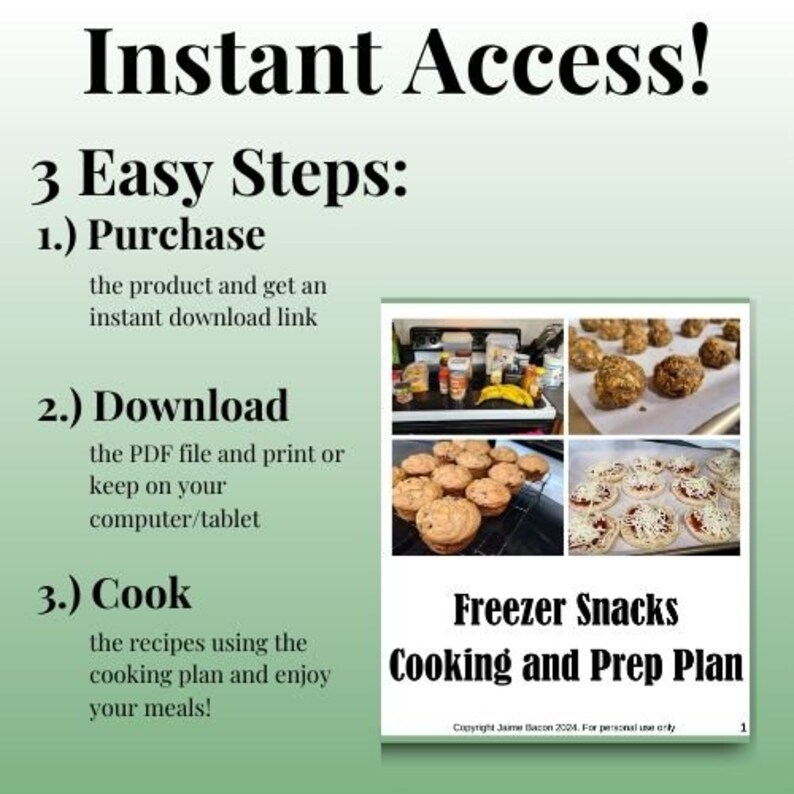 Snack Recipe Freezer Meal Plan; Meal Prep; Recipe Book; Cooking Plan ...
