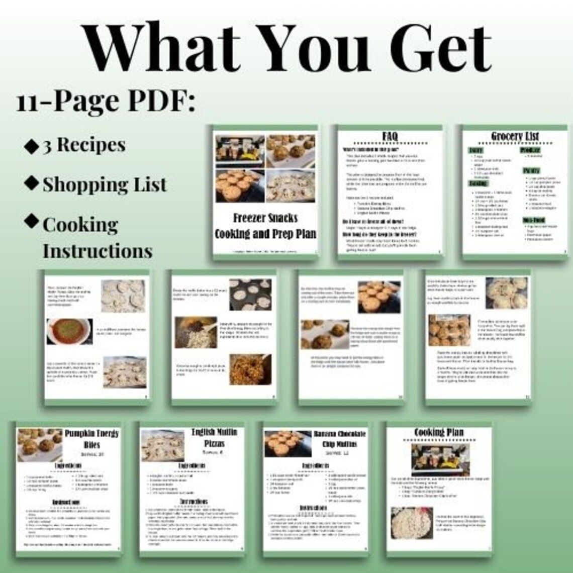 Snack Recipe Freezer Meal Plan; Meal Prep; Recipe Book; Cooking Plan ...