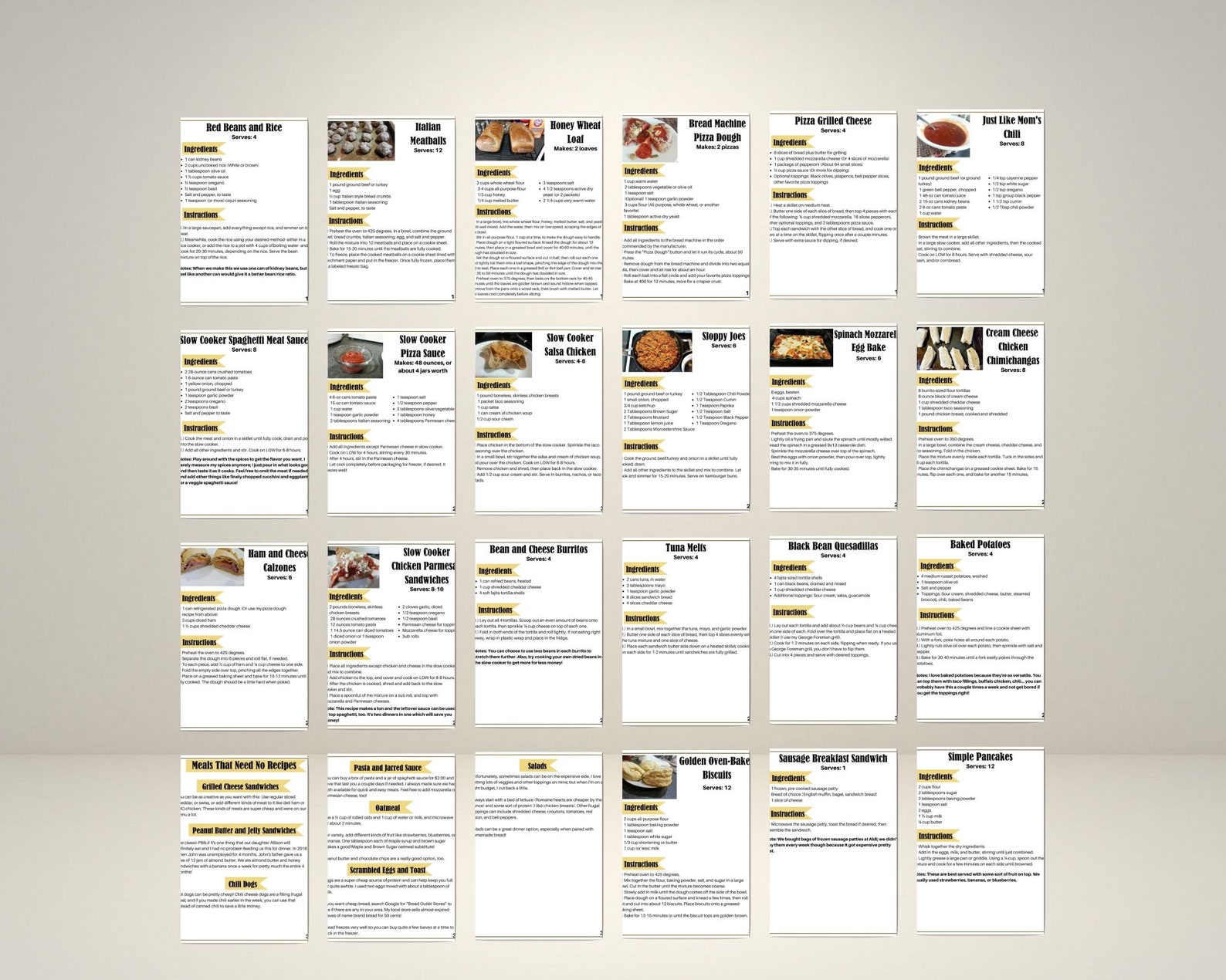 Budget Meals Recipe Book PDF; Printable Budget Recipe Book; 36 Money ...