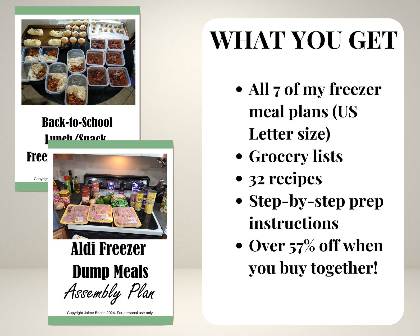 Freezer Meals Bundle PDF; 7 Freezer Meal Plans With Grocery Lists and ...