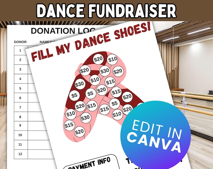 Printable Dance Fundrasier Template, Ballet Fundraiser Flyer, Editable ...