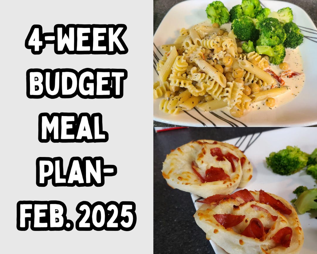 Budget Friendly Meal Plan Feb 2025; 4 Weeks of Cheap Meals; Recipes ...