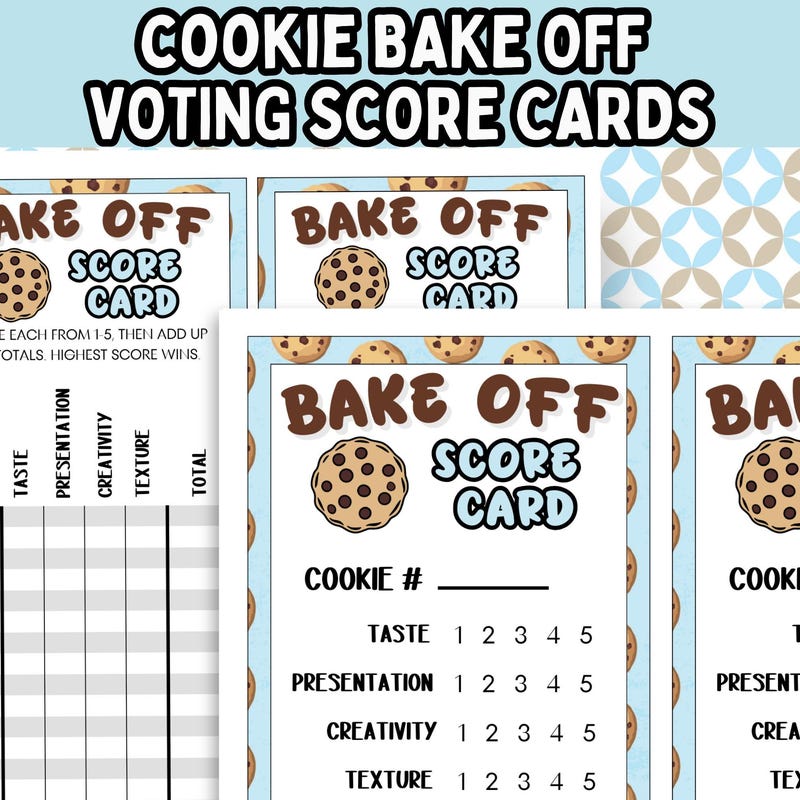 Bake off Score Cards - Etsy