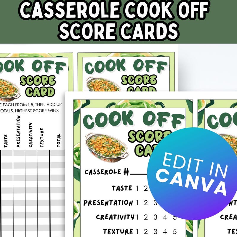 Bake off Score Cards - Etsy